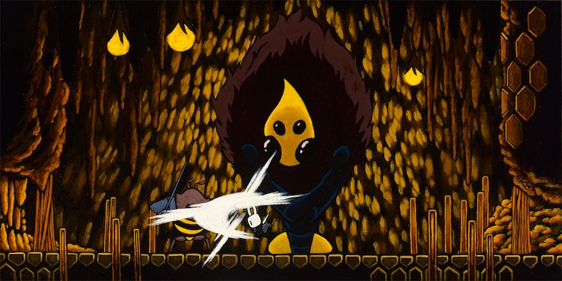 Hollow Knight Hive Knight Fight Limited Edition Print - Etsy