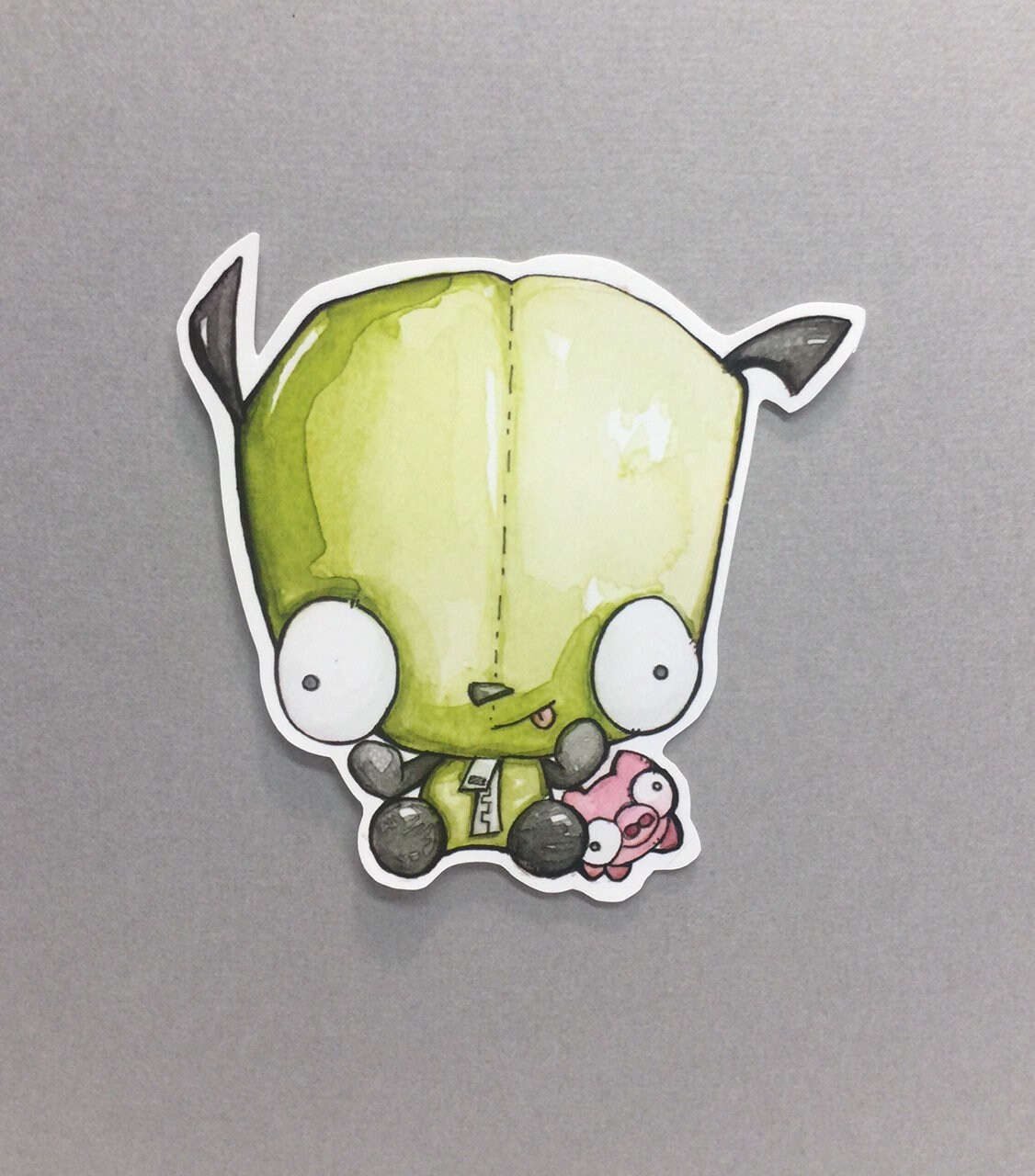 GIR Weatherproof Vinyl Sticker Invader Zim Laptop Sticker | Etsy