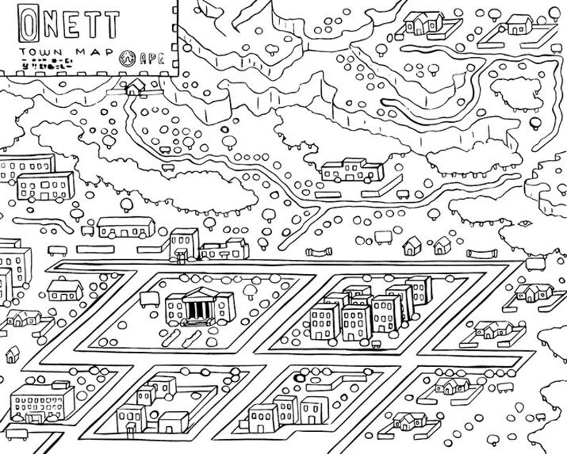 Earthbound Onett Coloring Page Digital Download - Etsy UK