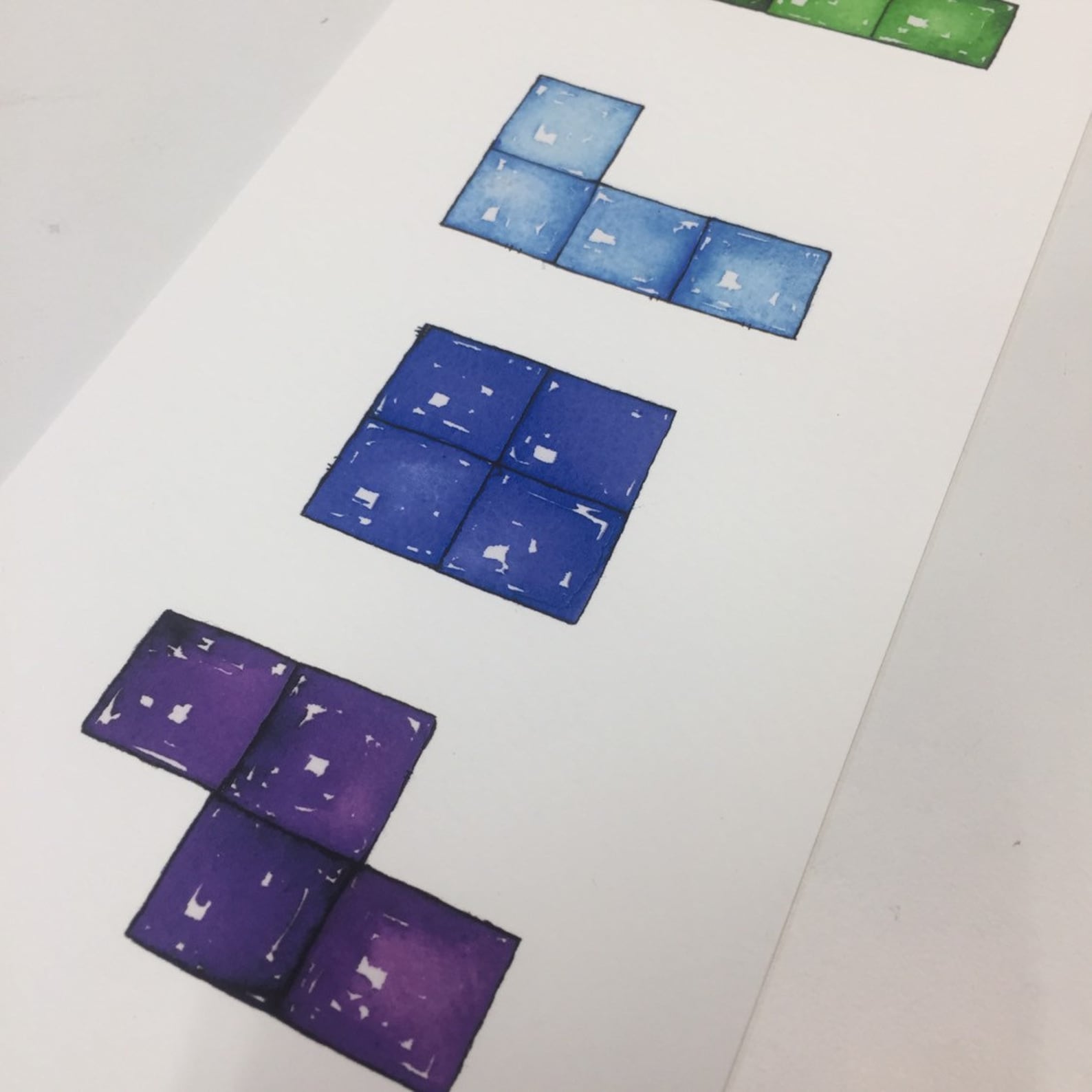 Rainbow Tetrads - Limited Edition Archival Print Tetris - Etsy