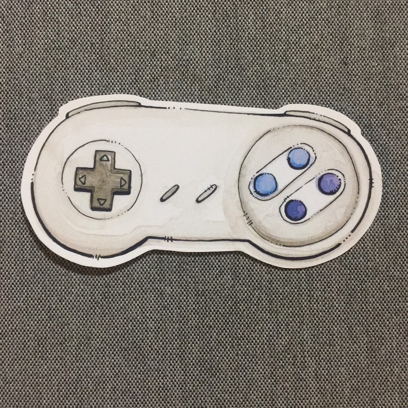 Video Game Controller Weatherproof Vinyl Sticker: Tribute SNES - Etsy