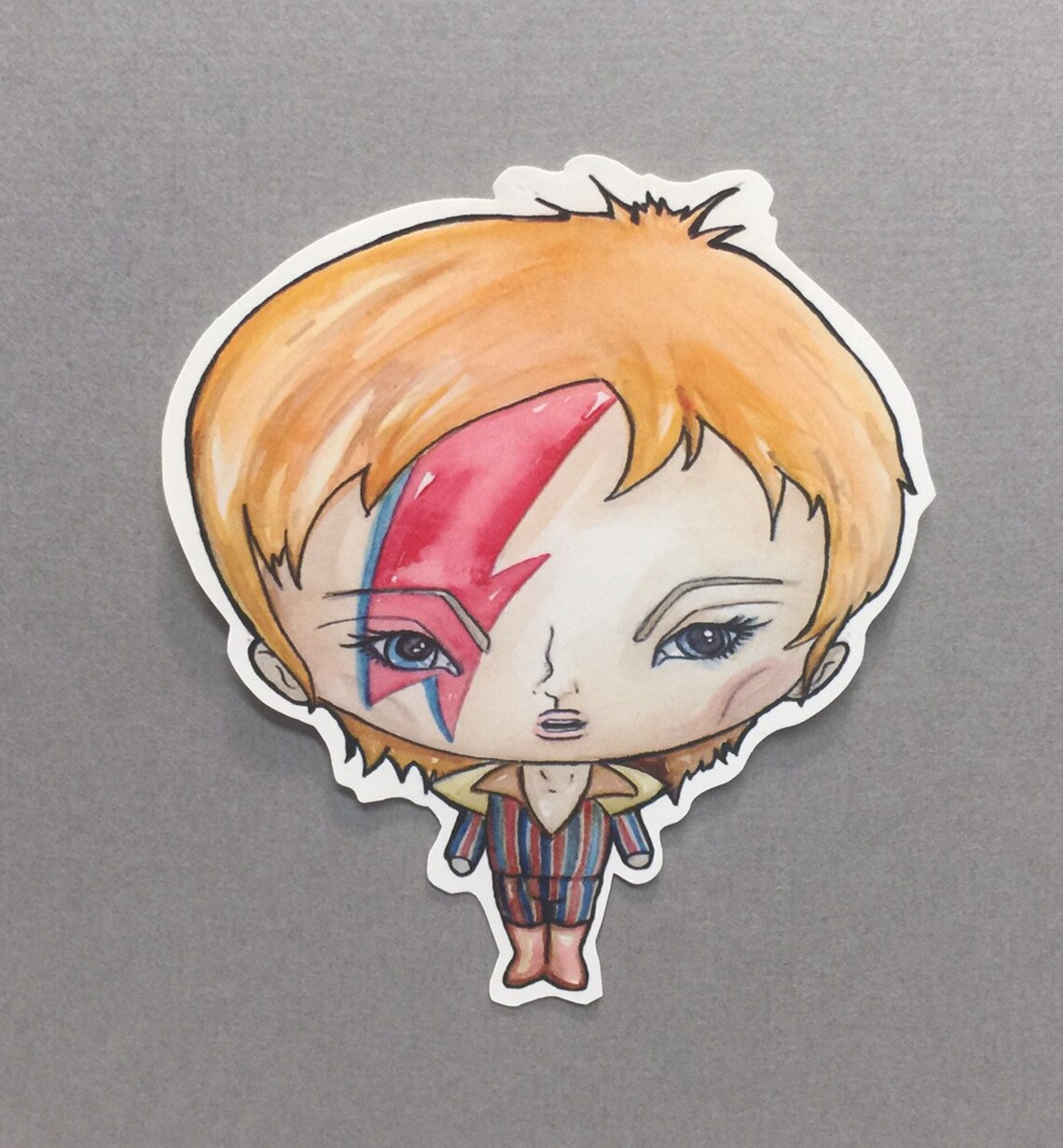 Ziggy Stardust Wearherproof Sticker Chibi Bowie - Etsy