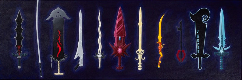 Heroes or Villains Swords - Limited Edition Archival Print - Etsy