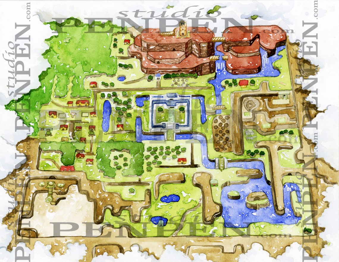 Zelda: A Link to the Past Map Limited Edition Tribute Archival - Etsy