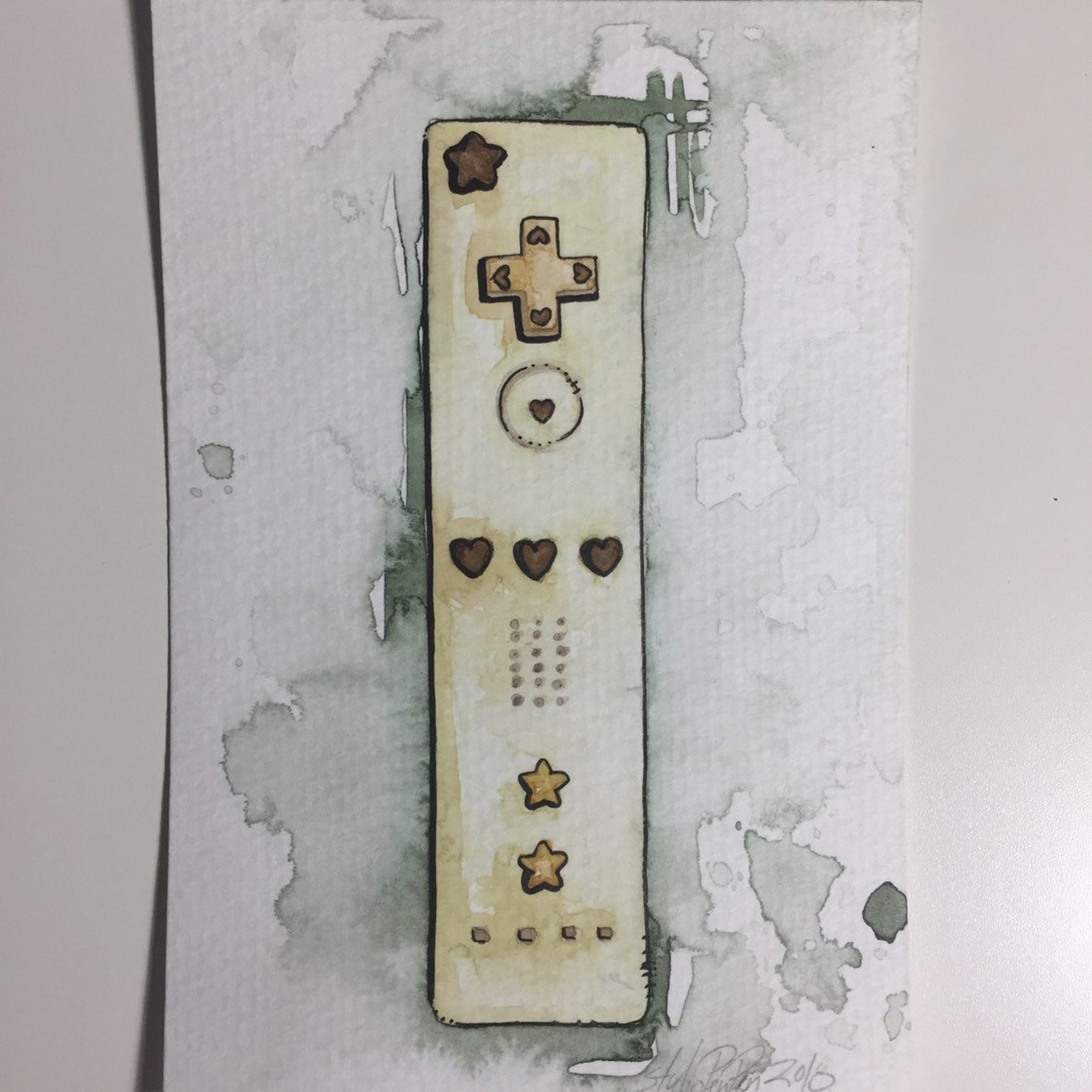 Retro Video Game Controllers original Hand Painted | Etsy