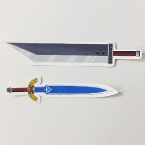 Video Game Swords Matte Sticker Laptop Bumper Sticker - Etsy