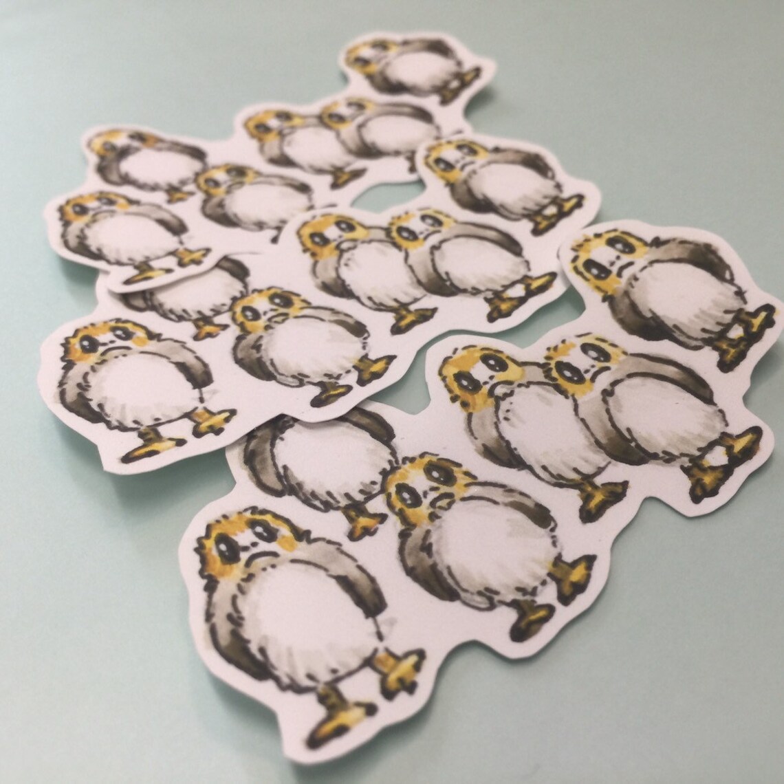 Porg Pack3 Pack:watercolor Artist Stickerslaptop Stickers - Etsy