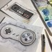 Retro Video Game Controllers original Hand Painted - Etsy