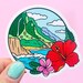 Tropical Hawaii Kauai Sticker / Na Pali Sticker / Hawaii Sticker ...