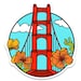 San Francisco Vinyl Sticker / SF California Sticker / Golden Gate ...