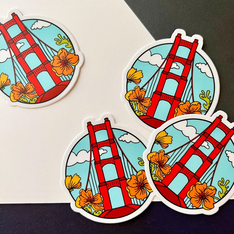 San Francisco Vinyl Sticker / SF California Sticker / Golden - Etsy