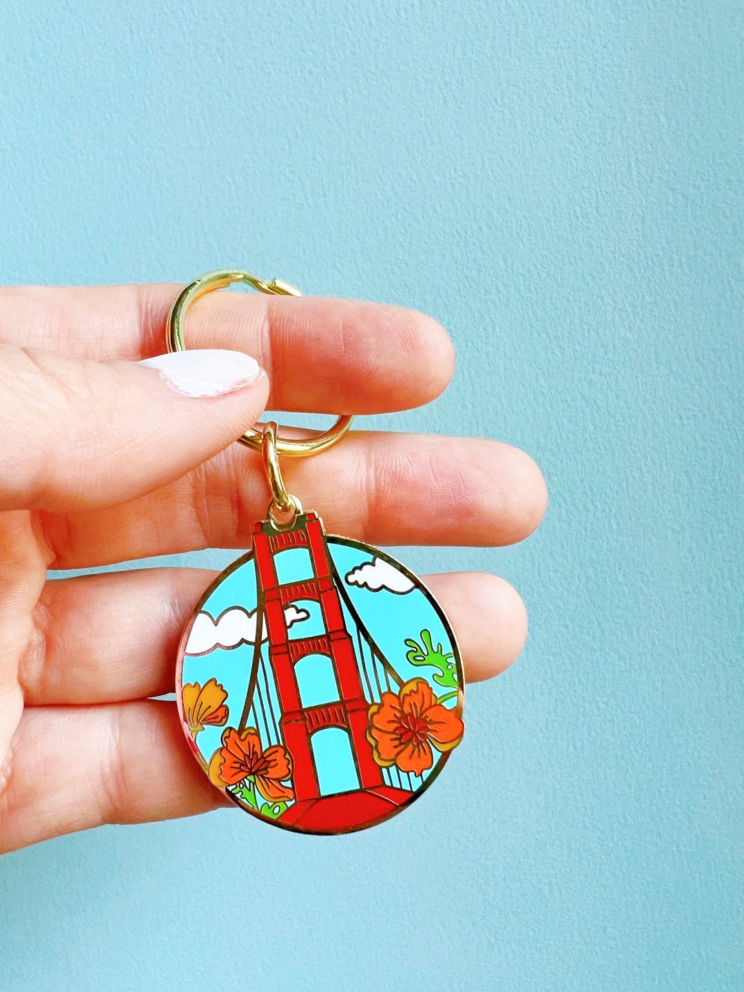 San Francisco Keychain / California Keychain / Golden Gate Bridge / San ...