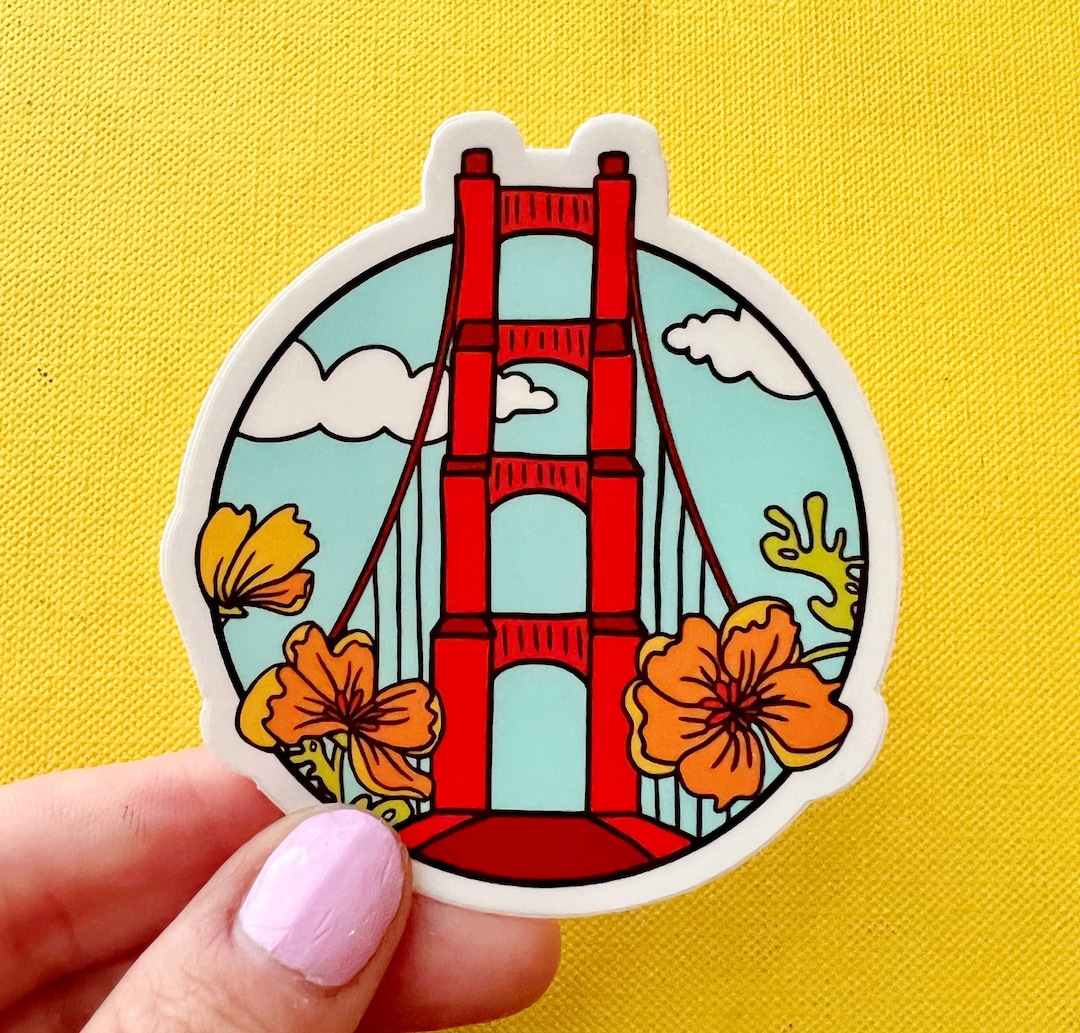 San Francisco Vinyl Sticker / SF California Sticker / Golden Gate ...