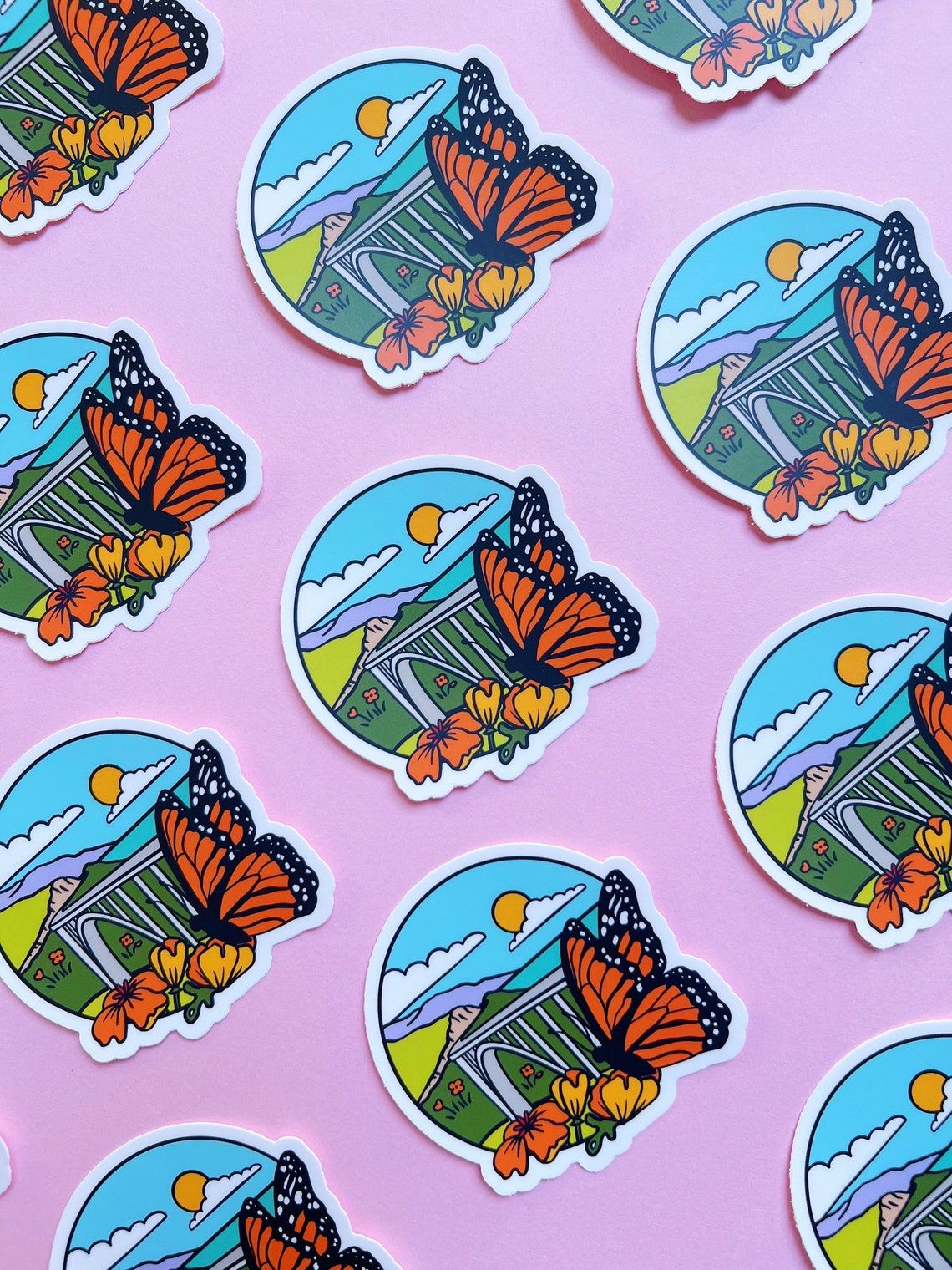 Big Sur Sticker / Monterey Sticker / Bixby Bridge Sticker / Monarch ...