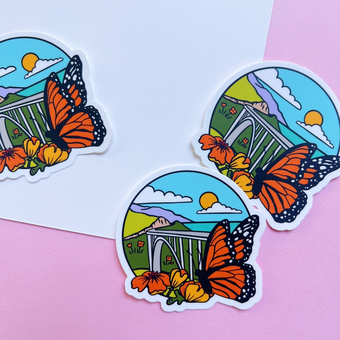 Big Sur Sticker / Monterey Sticker / Bixby Bridge Sticker / Monarch ...