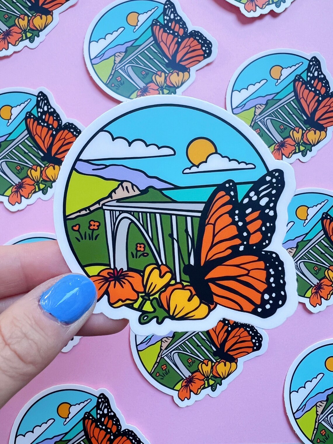 Big Sur Sticker / Monterey Sticker / Bixby Bridge Sticker / Monarch ...