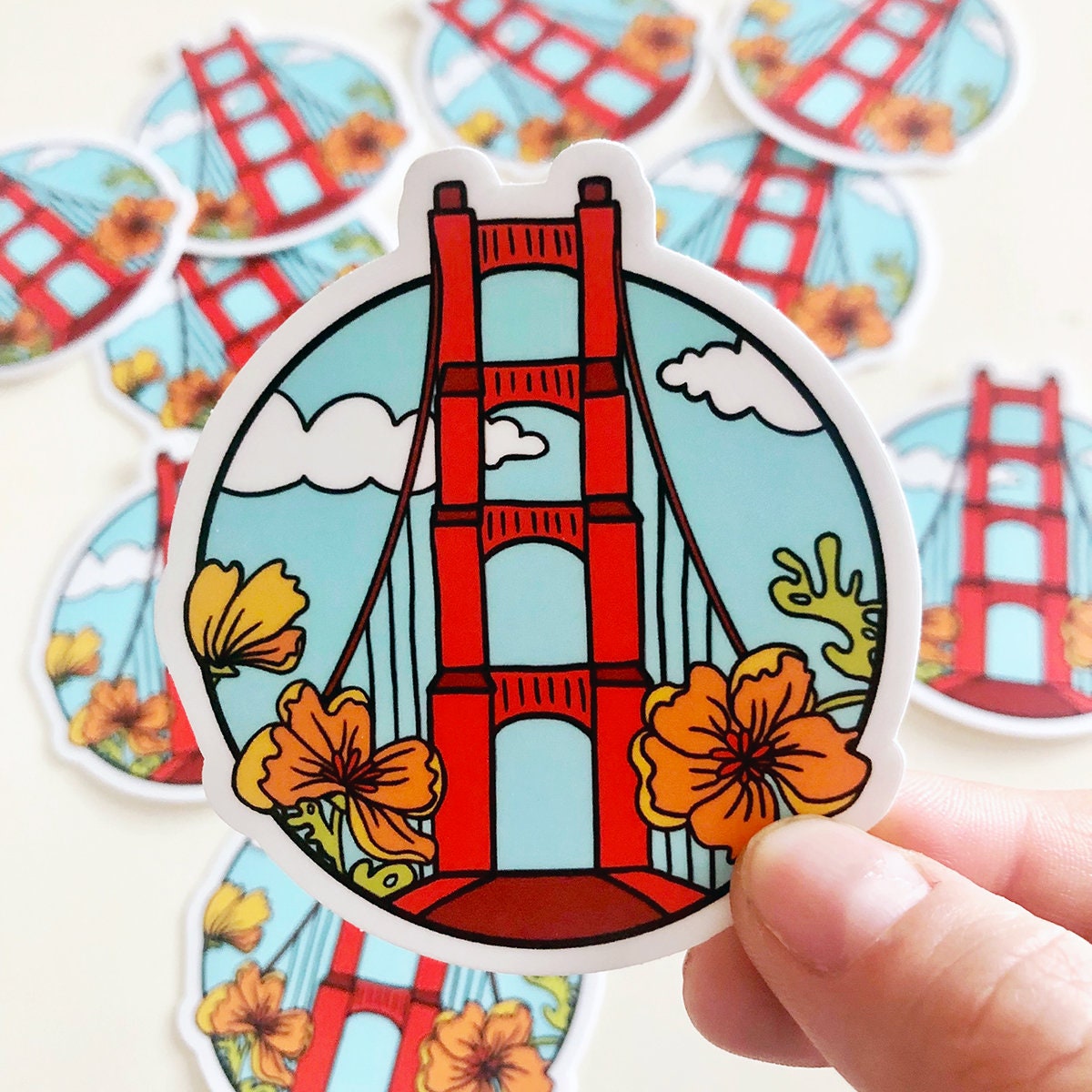San Francisco Vinyl Sticker / SF California Sticker / Golden Gate ...