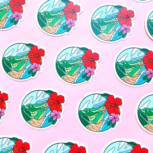 Tropical Hawaii Kauai Sticker / Na Pali Sticker / Hawaii Sticker ...
