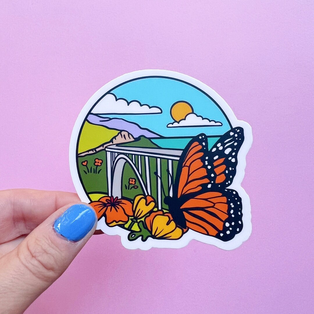 Big Sur Sticker / Monterey Sticker / Bixby Bridge Sticker / Monarch ...