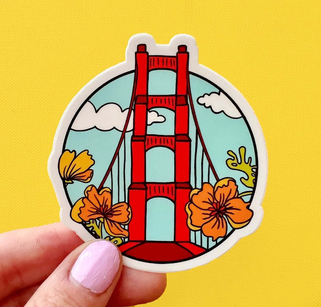 San Francisco Vinyl Sticker / SF California Sticker / Golden Gate ...