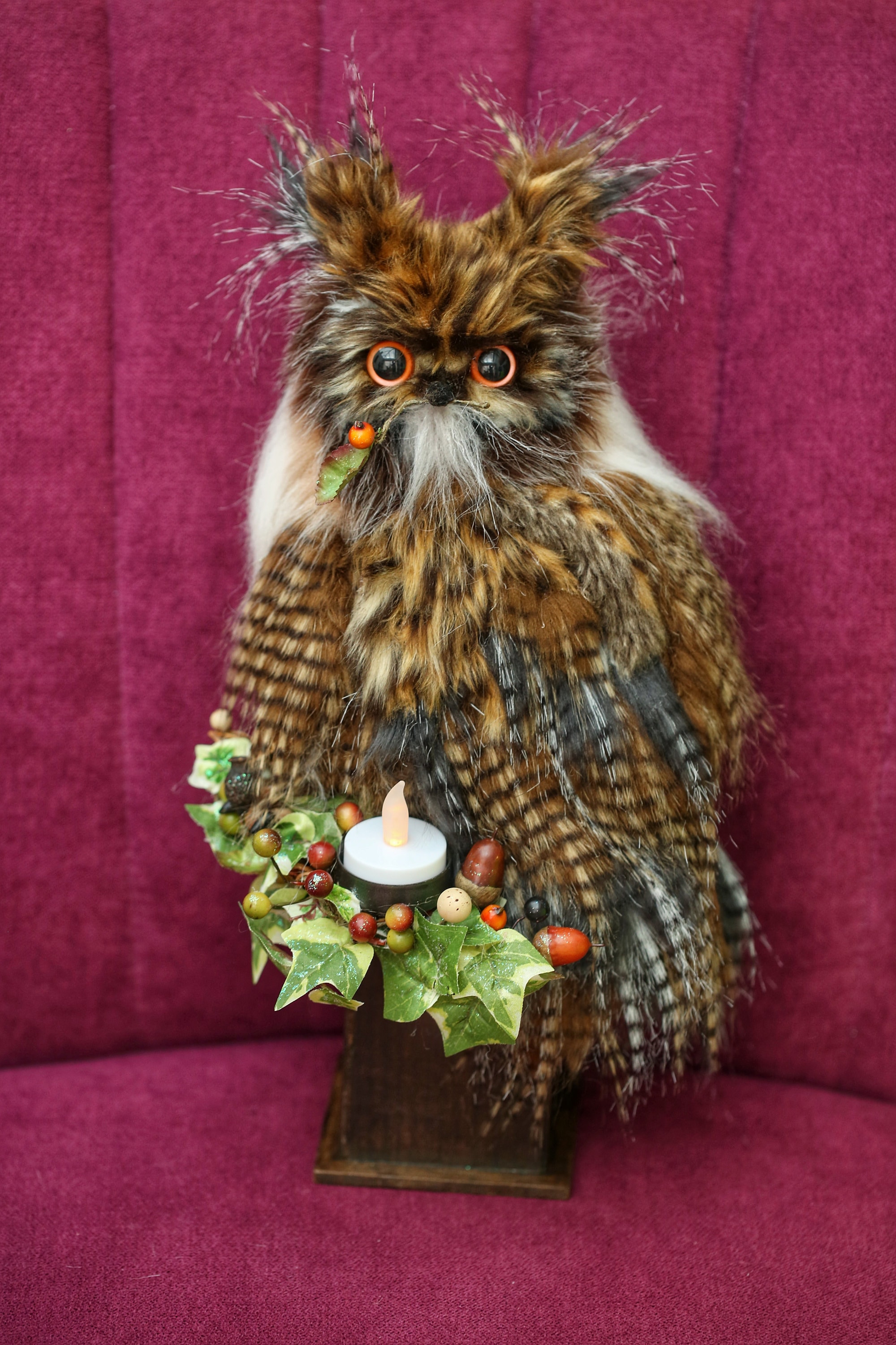 Giant Owl Decor, Large Owl Sculpture for Bird Lovers, Unique Handmade ...
