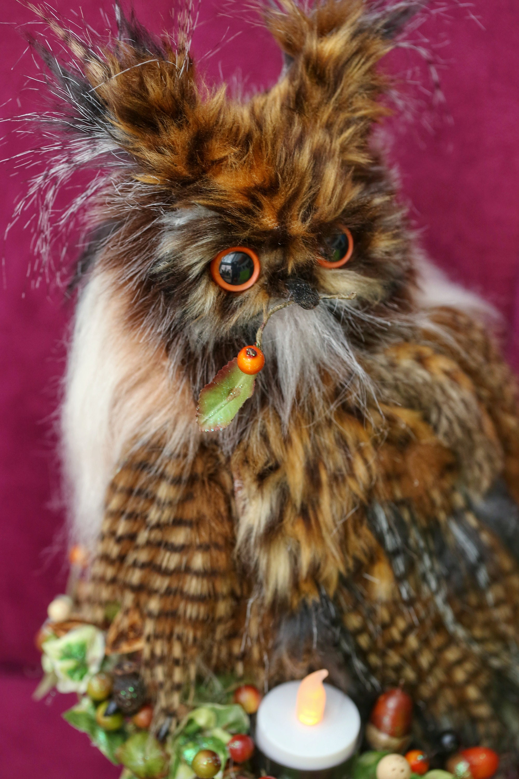 Giant Owl Decor, Large Owl Sculpture for Bird Lovers, Unique Handmade ...
