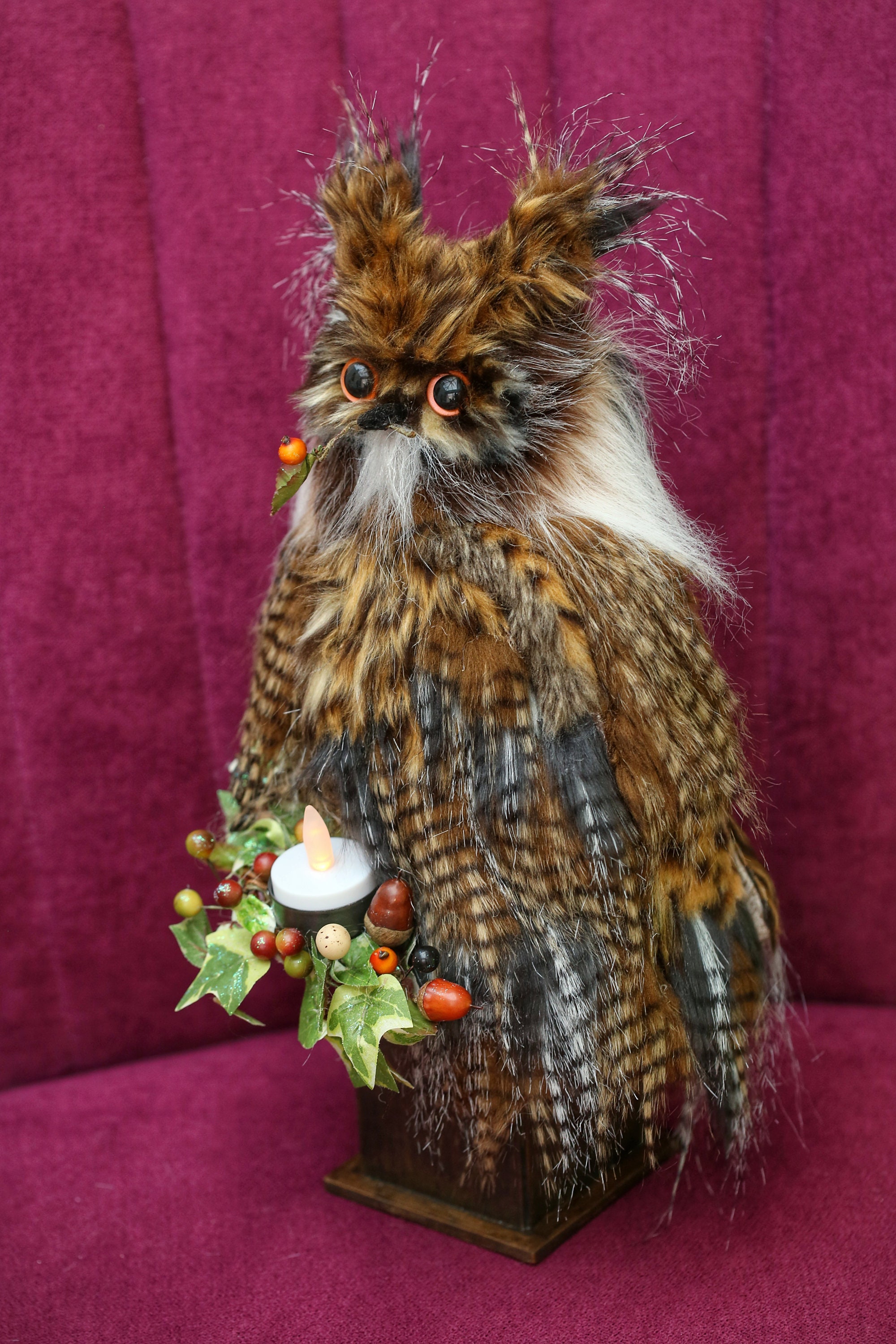 Giant Owl Decor, Large Owl Sculpture for Bird Lovers, Unique Handmade ...