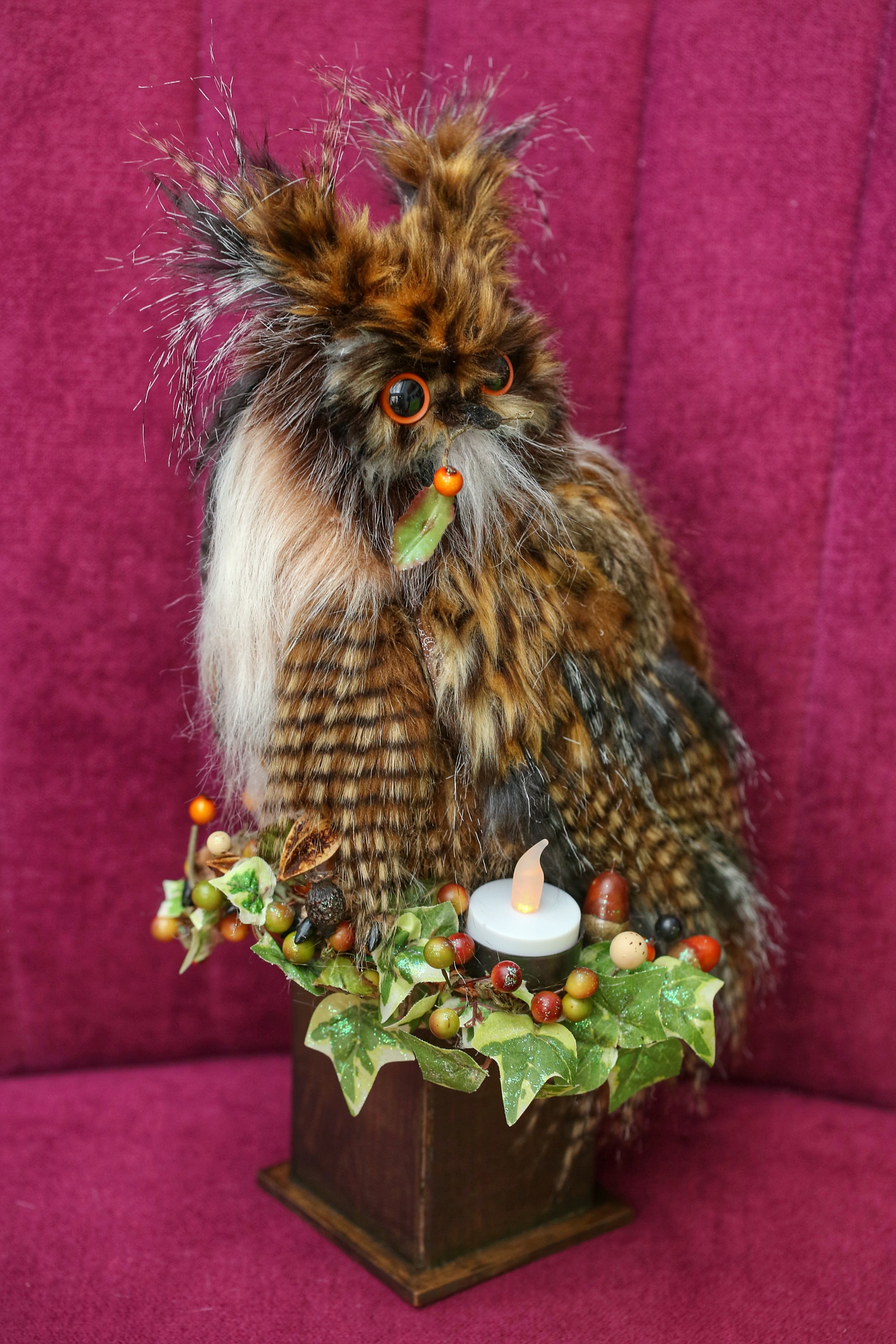 Giant Owl Decor, Large Owl Sculpture for Bird Lovers, Unique Handmade ...