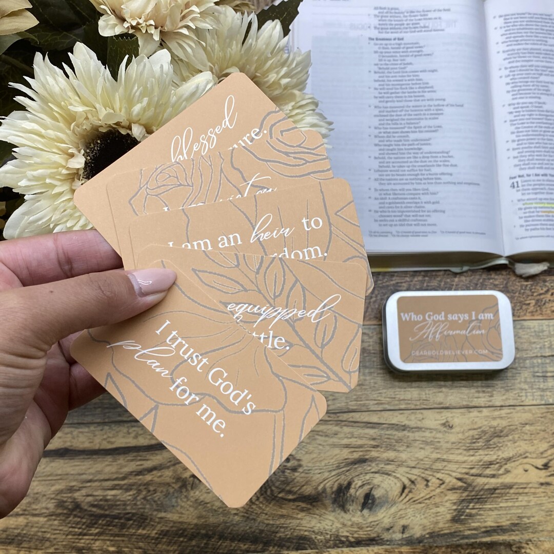 Personalized Bible Verse Cards Who God Says You Are, Prayer Cards ...