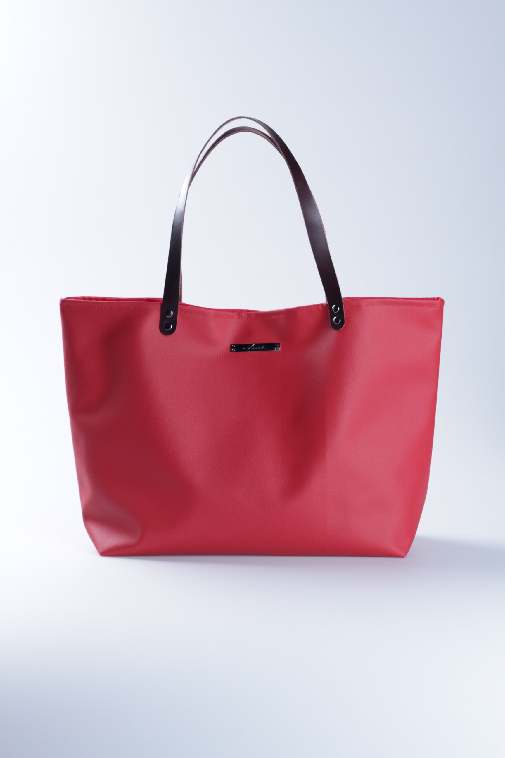 Red Tote Bag Vegan Tote Bag Work Bag Hobo Bag Minimalist - Etsy UK