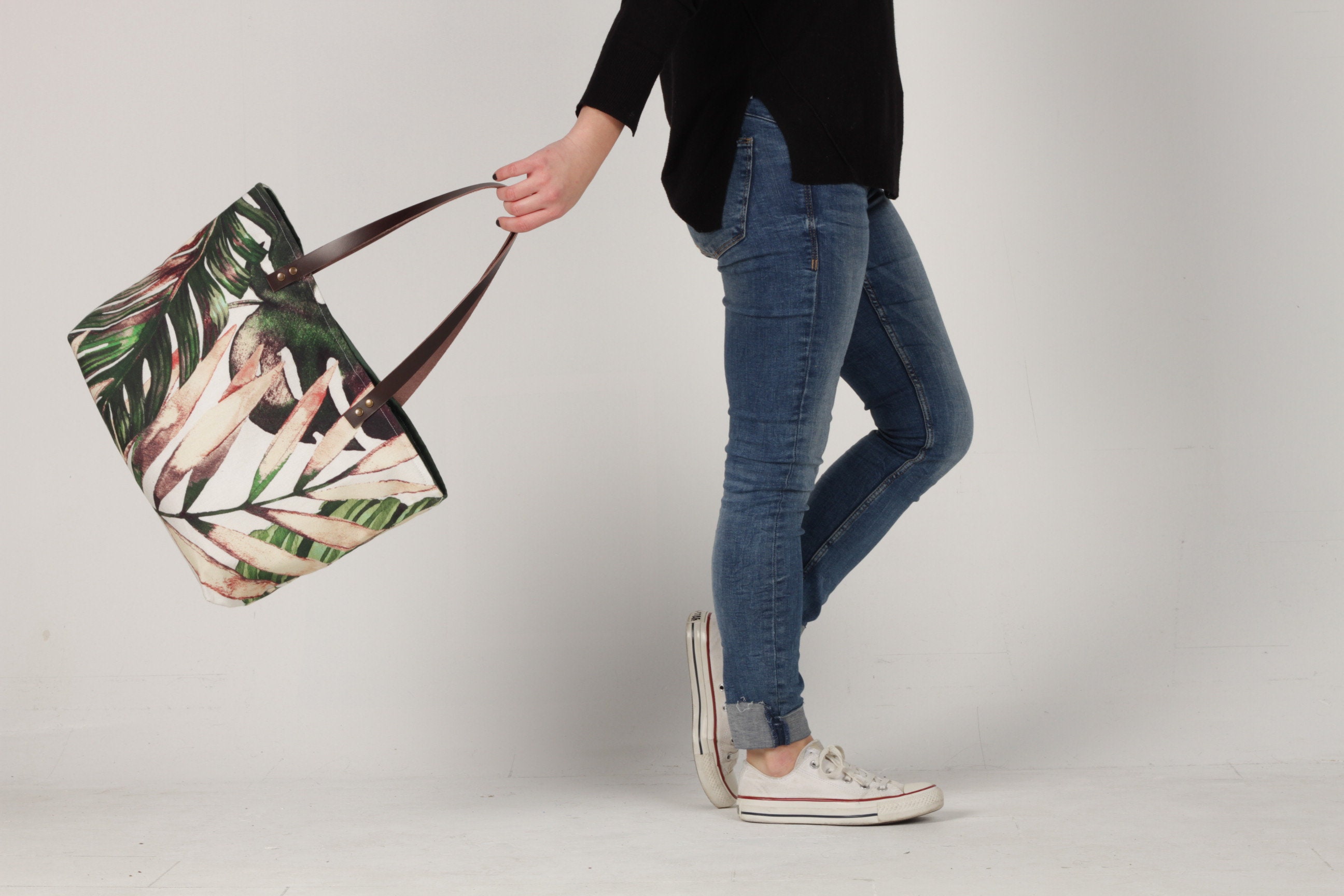 Canvas Tote Bag Beach Tote Bag Casual Tote Bag Leaves Tote - Etsy Canvas Tote Bag Beach Tote Bag Casual Tote Bag Leaves Tote - Etsy