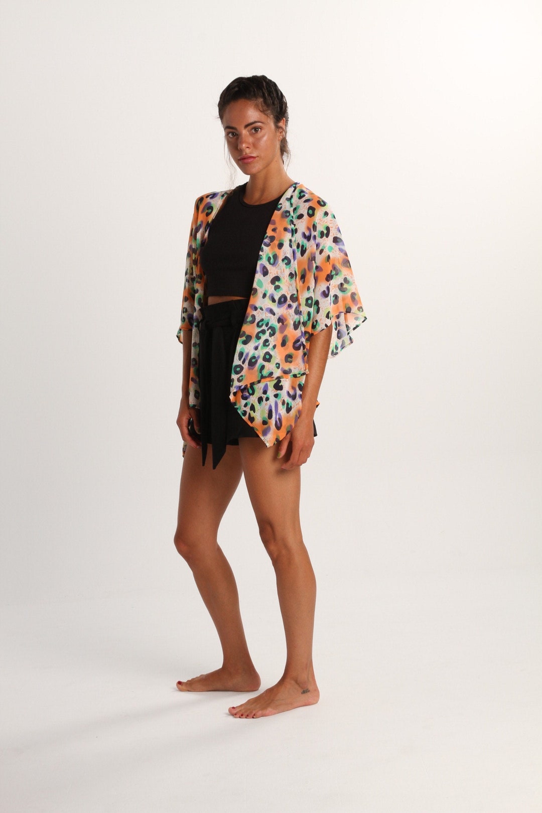 Leopard Kimono Leopard Print Bridesmaid Kimono Jacket Women Drop ...