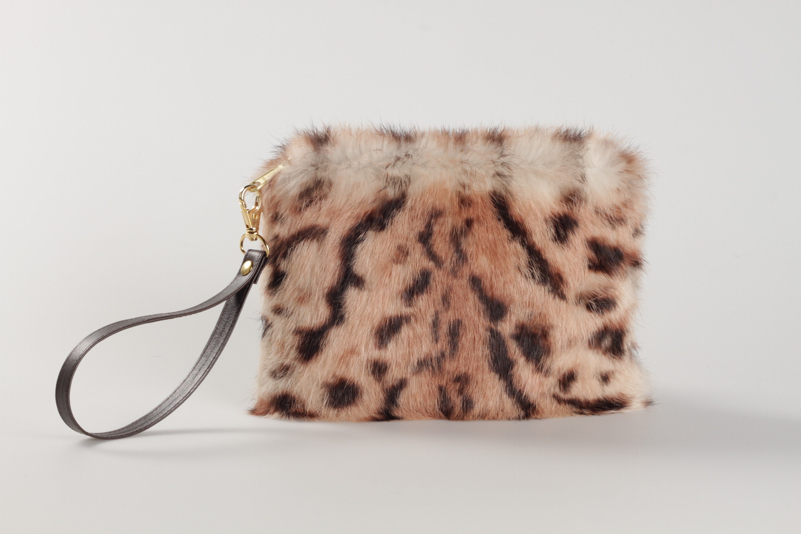 Furry Handbag, Animal Print Bag, Rabbit Leather Bag, Rabbit Hair Bag ...