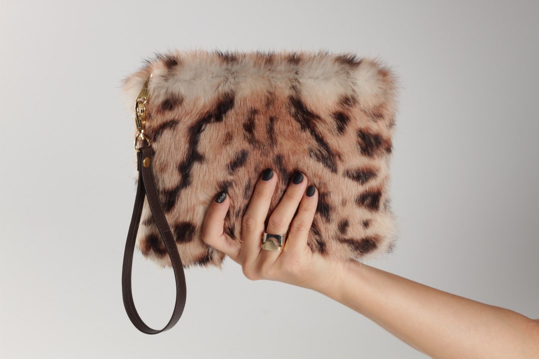 Furry Handbag, Animal Print Bag, Rabbit Leather Bag, Rabbit Hair Bag ...