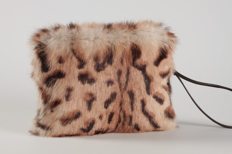 Furry Handbag Animal Print Bag Rabbit Leather Bag Rabbit - Etsy