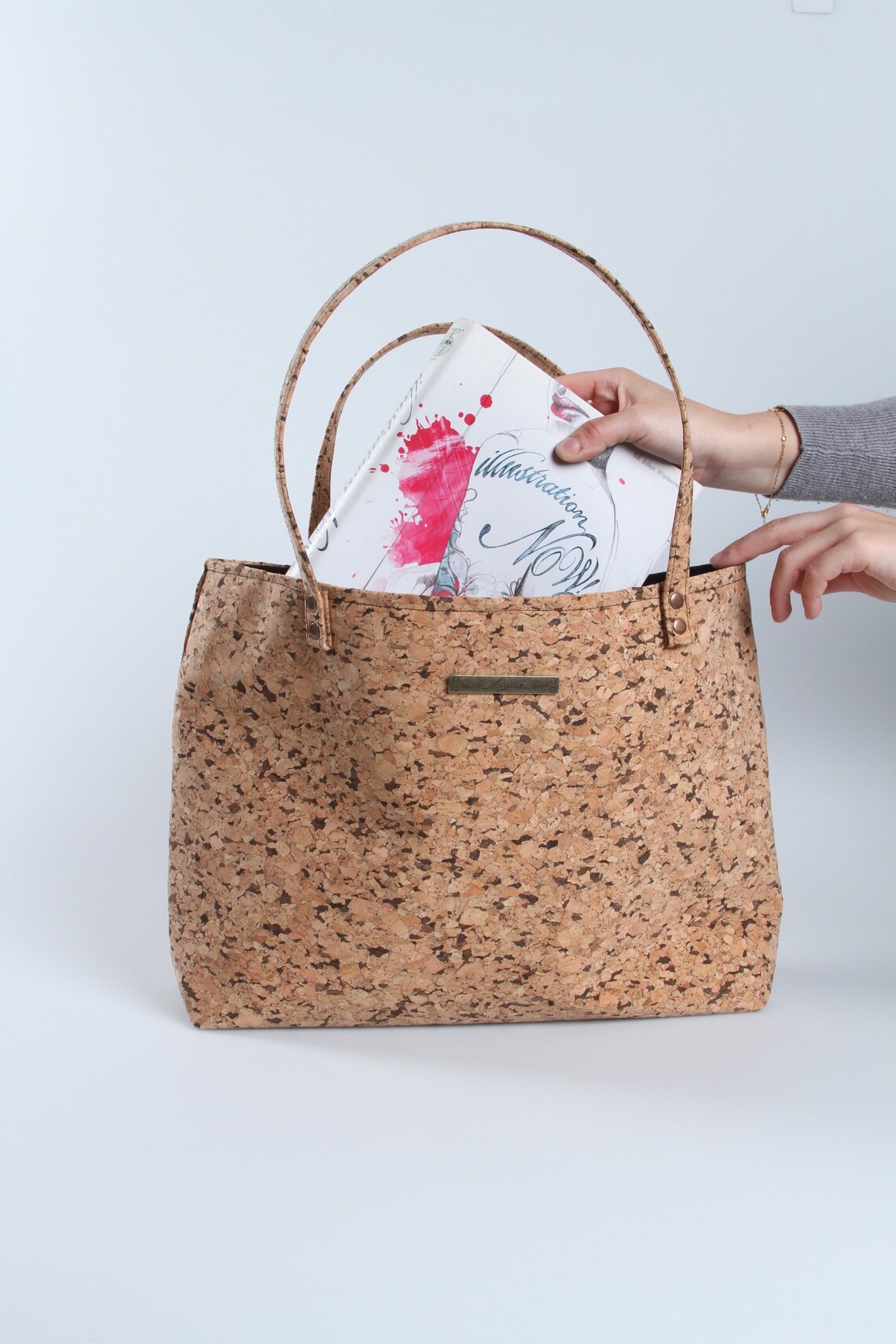Cork Bag Cork Bucket Bag Cork Beach Bag Casual Tote Bag - Etsy