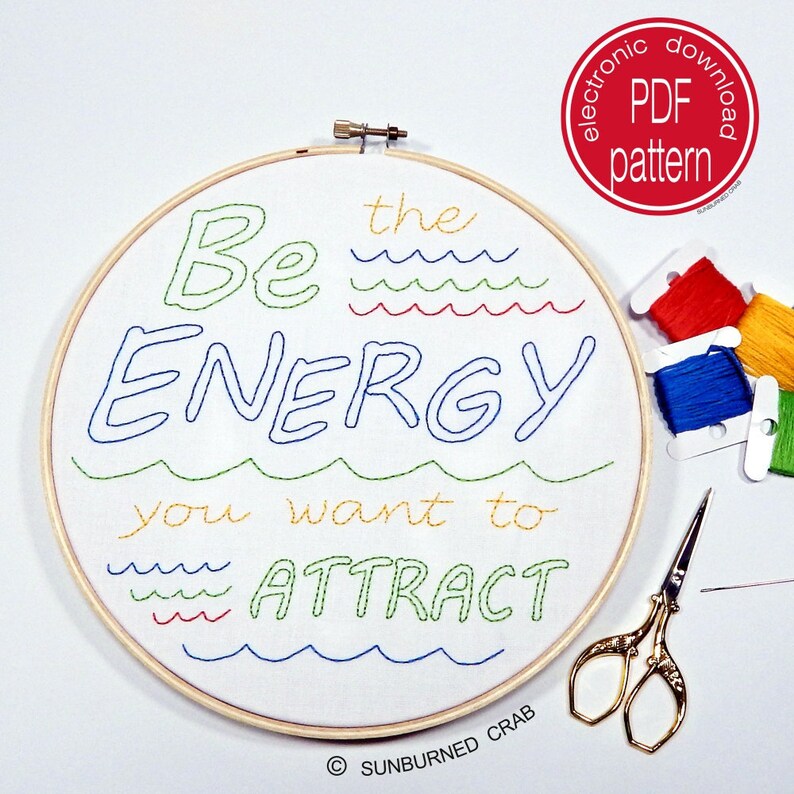 Embroidery Pattern Inspirational Quote Printable Pattern - Etsy