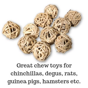 Willow Balls- Chew Toys for Chinchillas, Rats, Rabbits, Degus, Hamsters ...