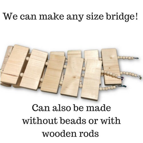 Plain Wooden Bridge W/ Plain Wooden Beads-new Safe & Easy to | Etsy