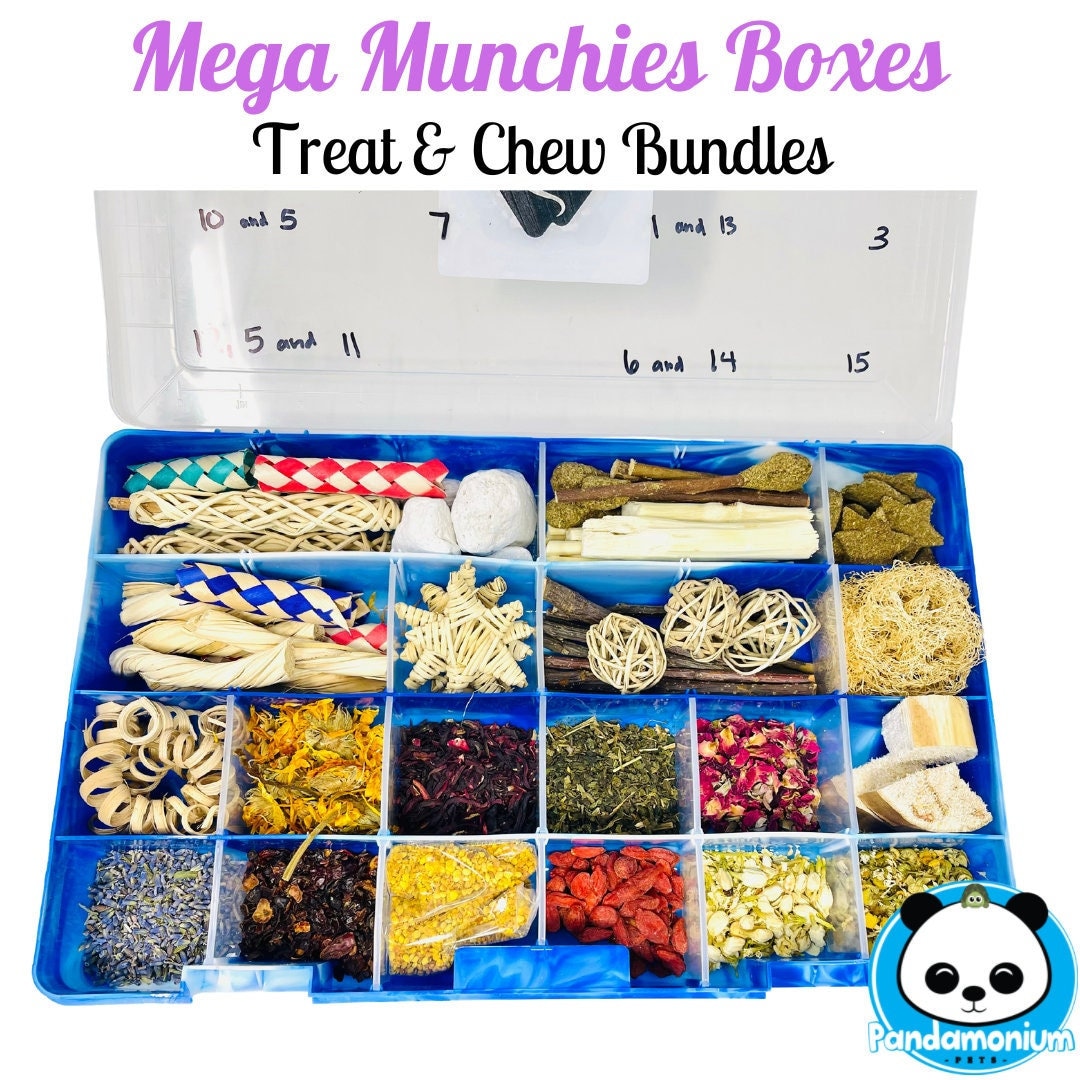 Mega Munchies Boxes-58 Chews, 27 Treats-chew and Treat Bundles for ...