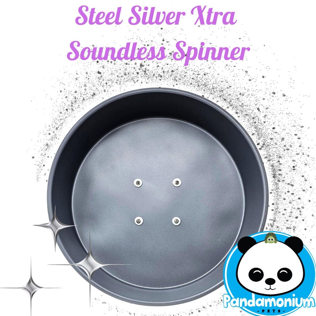 Steel Silver XTRA Soundless Spinner- Xtremely LIGHT! Pandamonium Pets ...