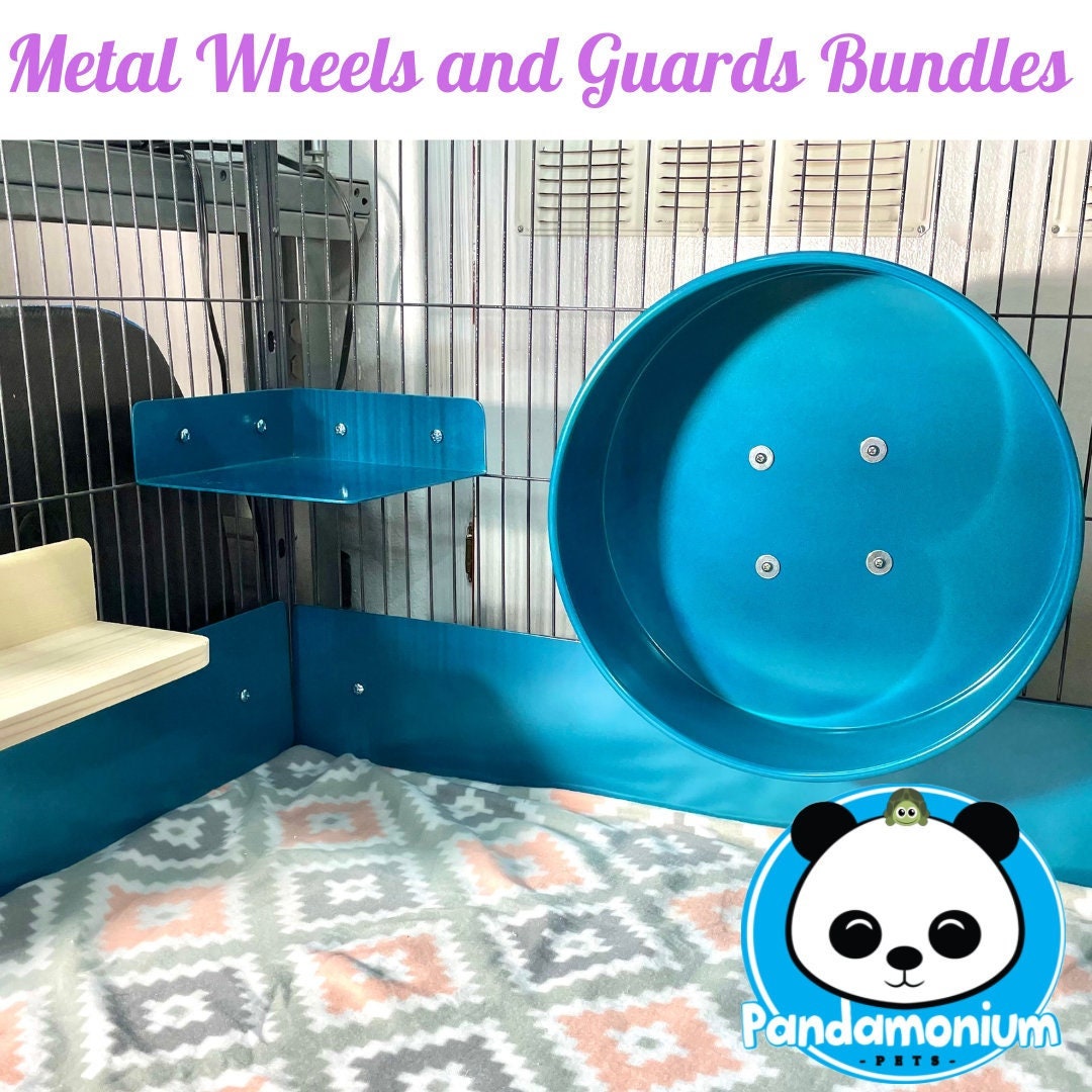 Metal Wheels and Cage Guard Bundles- Ledges, Poop Guards for Ferret ...
