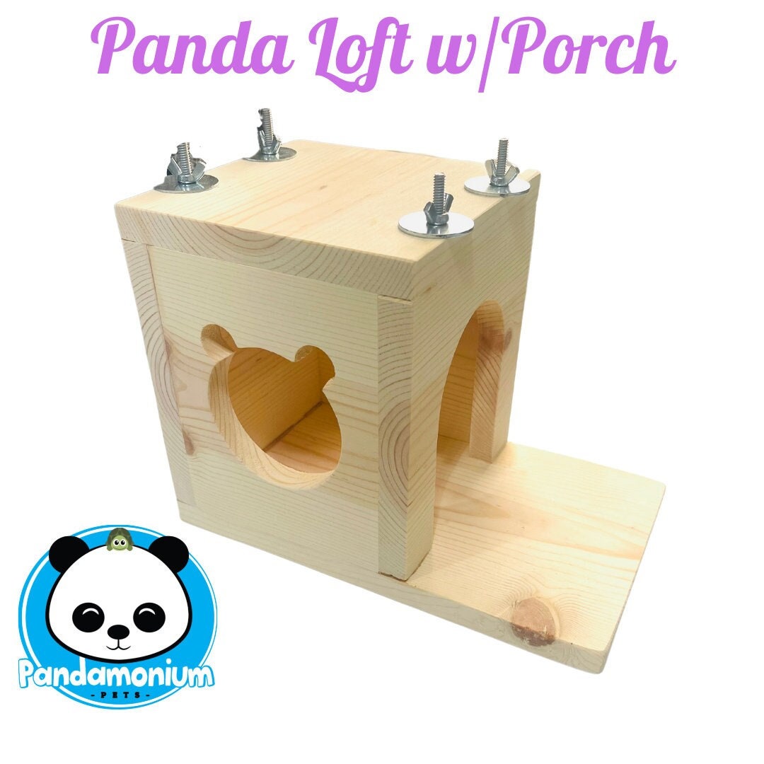 Panda Loft With Porch- House for Chinchillas, Rats, Degus, Squirrels ...