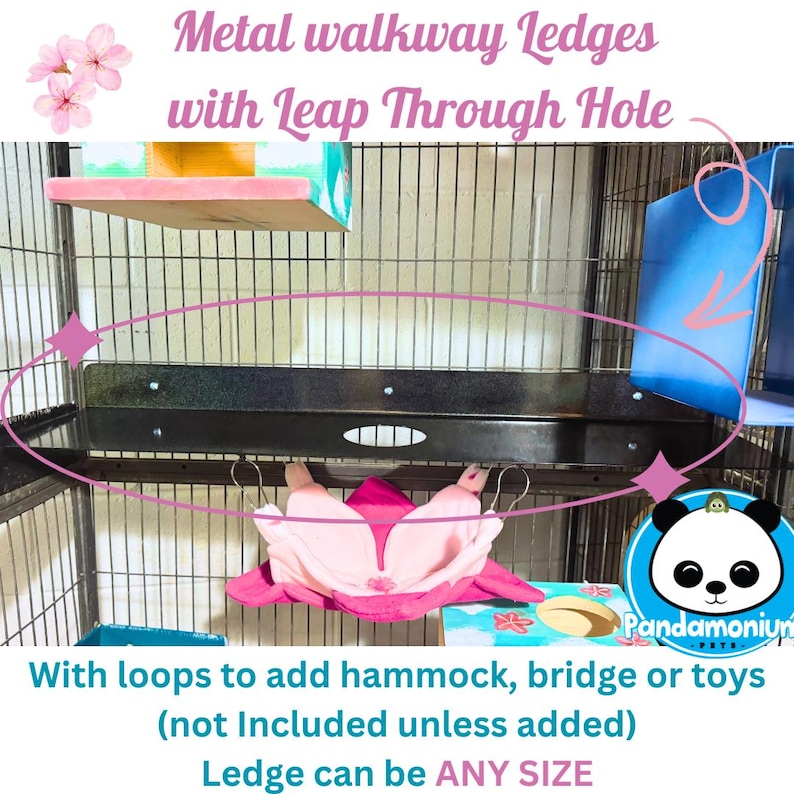 Metal Walkway Ledges With Leap Through Hole and Optional Accessories - Etsy