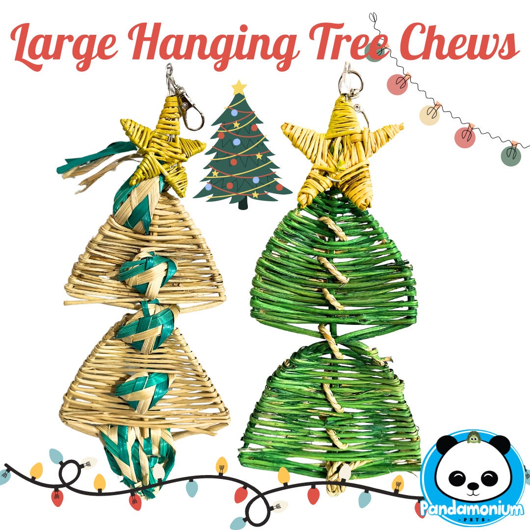 Hanging Tree Chews- Willow, Seagrass and Palm- Order Dec 10th for Xmas ...