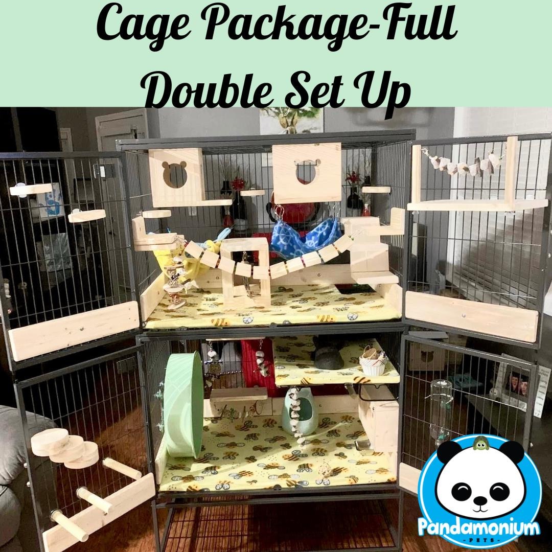 Cage Package-full Double Level Cage Set Up - Etsy