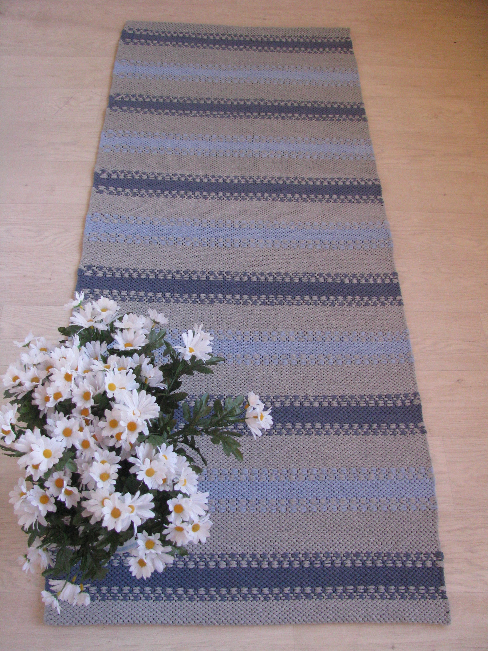 Floor Runner Rag Rug. Handmade Cotton Rug Woven on the Loom - Etsy