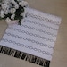 White Floor Runner Rag Rug. Handmade Cotton Rug, Woven on the Loom ...