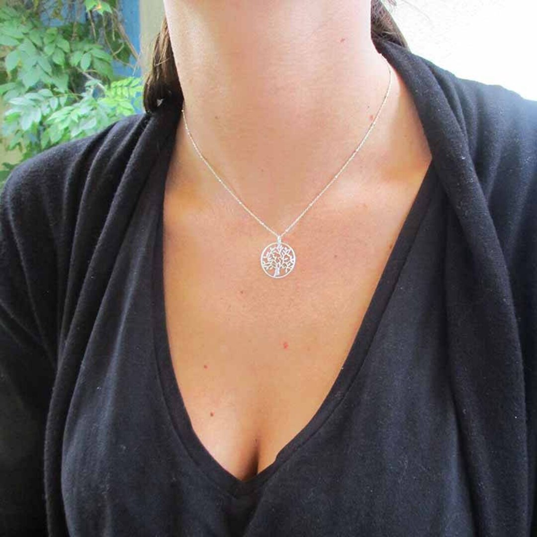 Silver Tree of Life Necklace, Tree of Life Necklace, 925/1000 Silver ...