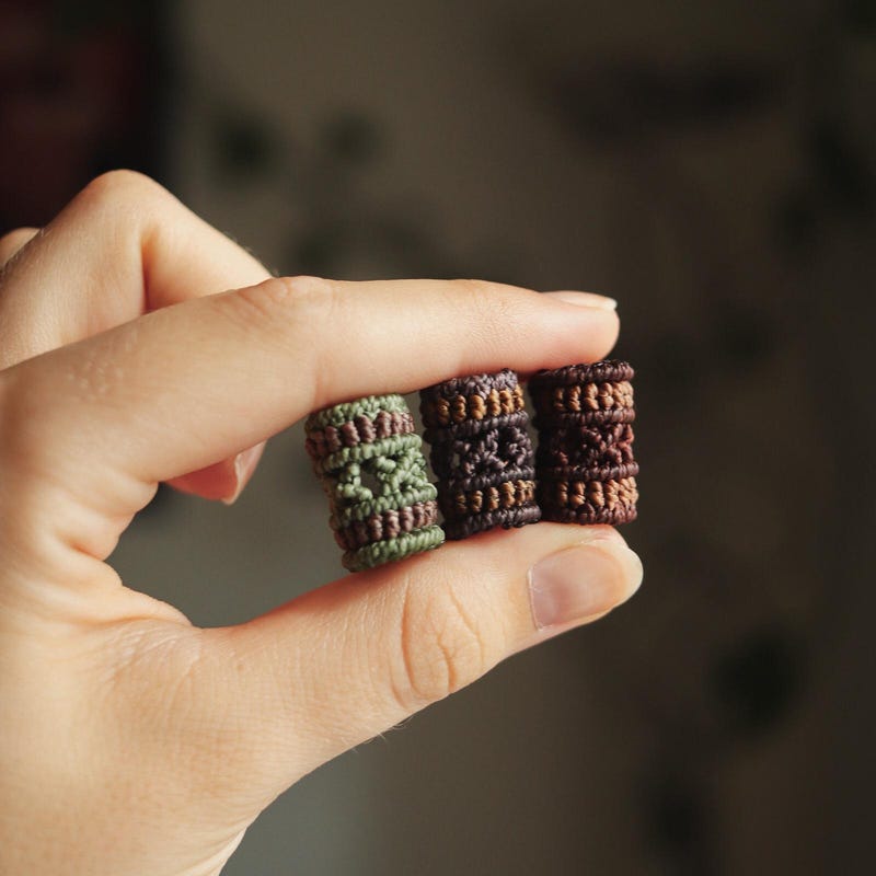 Macrame Dread Bead - Etsy